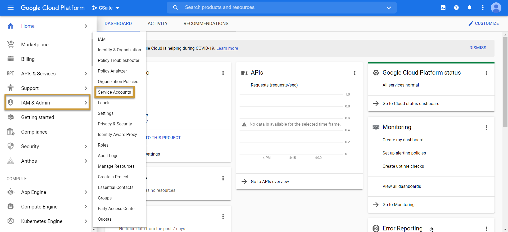 Create Key in Google Cloud Platform | JIFFY.ai