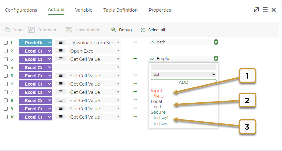 Using Local Variables | JIFFY.ai