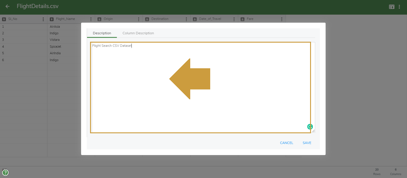 Add CSV Dataset | JIFFY.ai