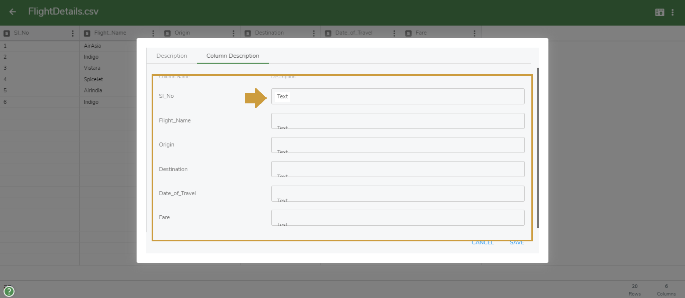 Add CSV Dataset | JIFFY.ai