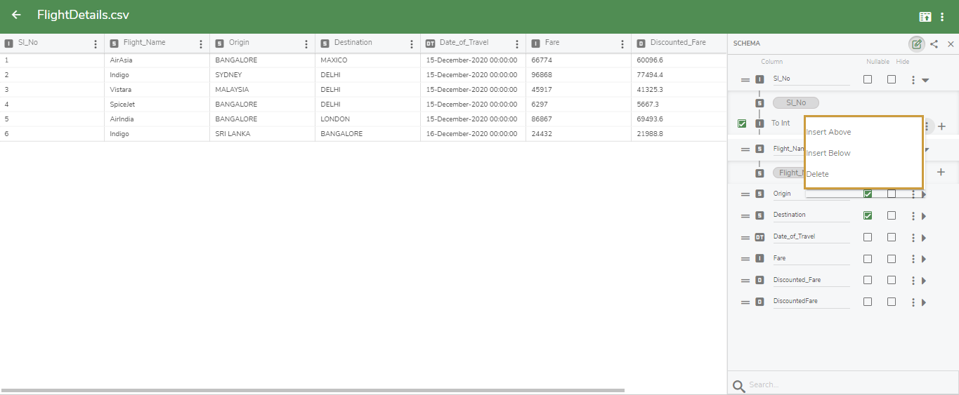 Transform CSV Datasets | JIFFY.ai
