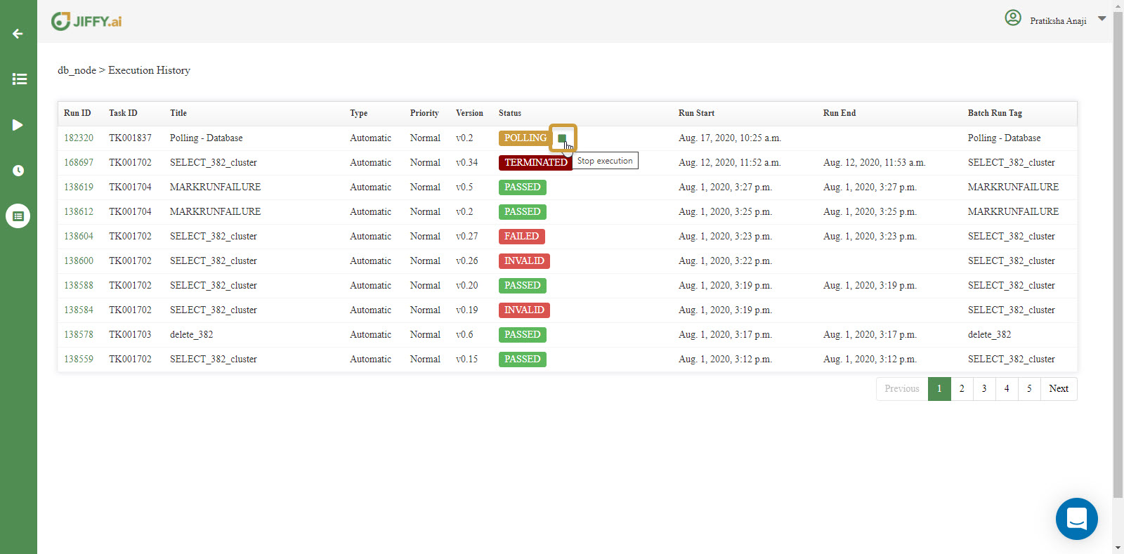 Database Automation with Polling | JIFFY.ai